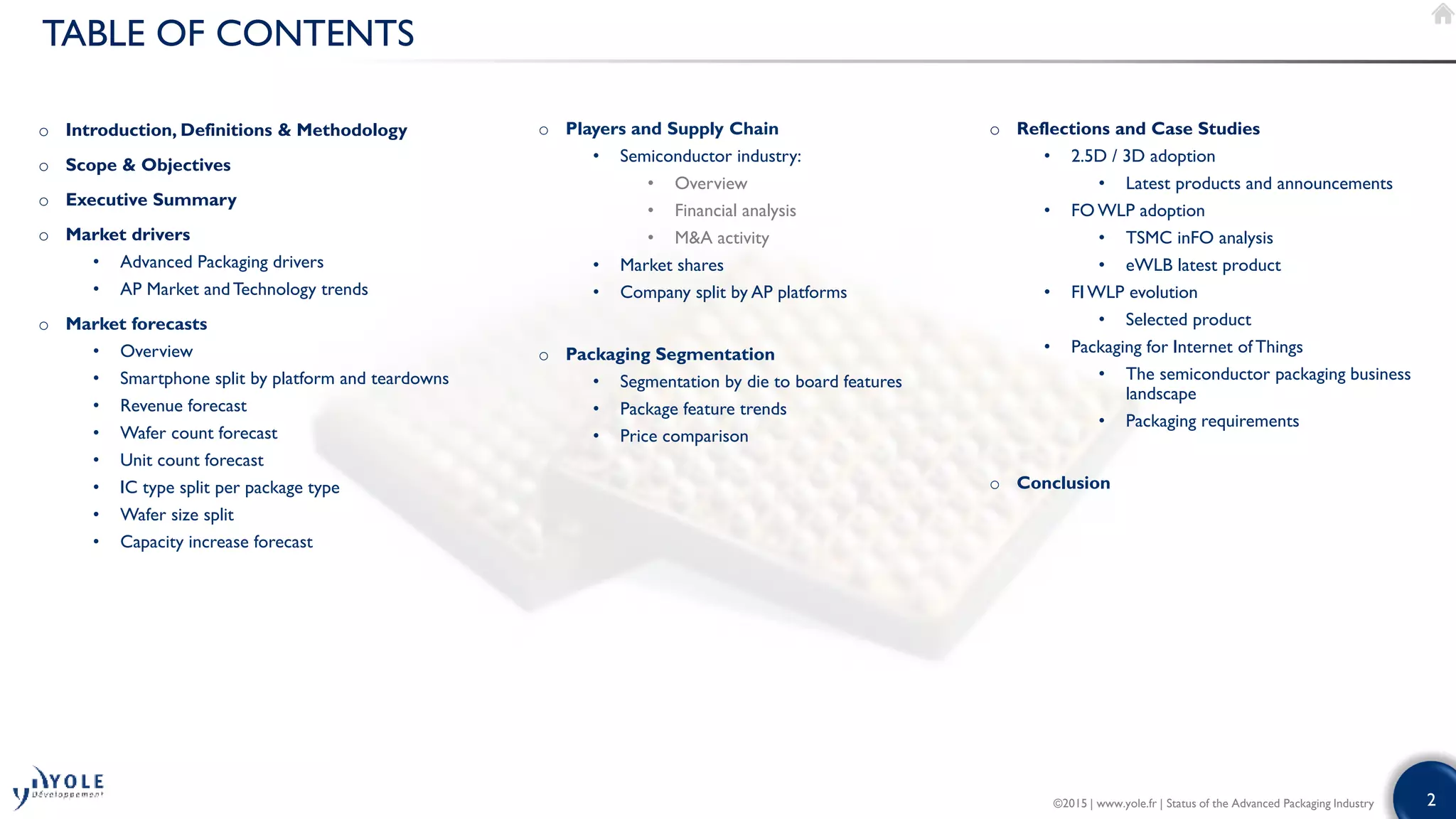 Status of The Advanced Packaging Industry_Yole Développement report | PDF