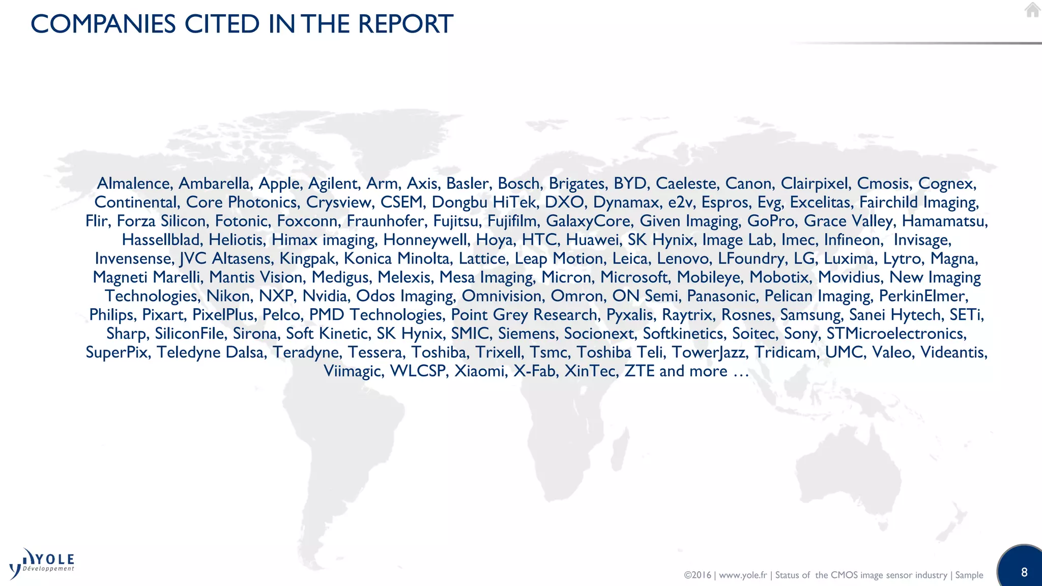 Status of the CMOS Image Sensor Industry 2016: New Dynamics in Market ...
