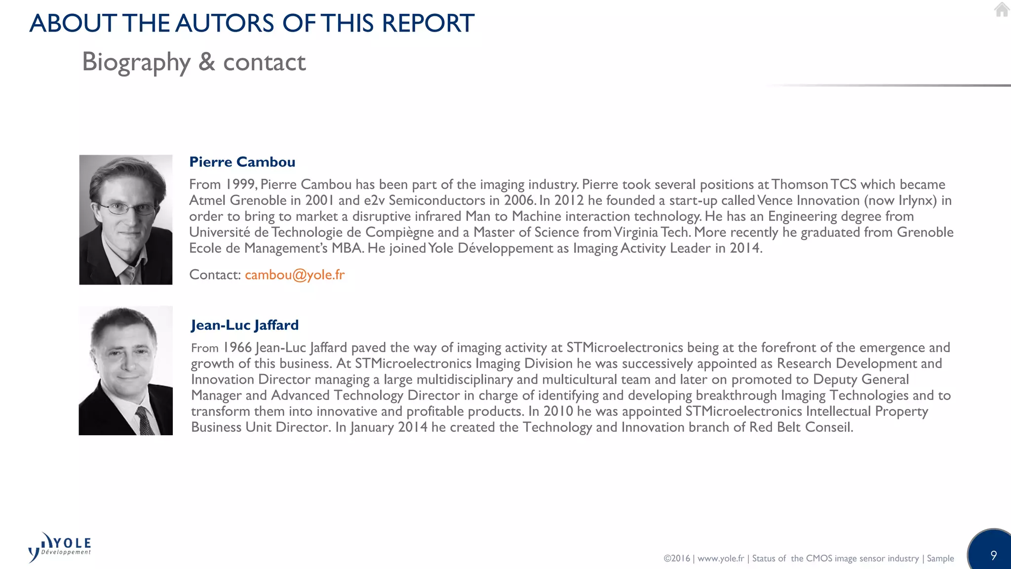 Status of the CMOS Image Sensor Industry 2016: New Dynamics in Market ...