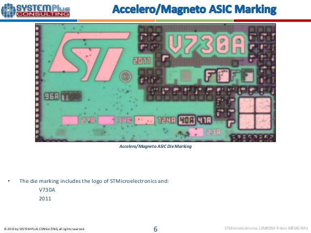 Stmicroelectronics Lsm9ds0 9 Axis Mems Imu Teardown Reverse Costing R