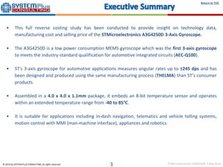STMicroelectronics A3G4250D Automotive 3-Axis MEMS Gyroscope teardown ...
