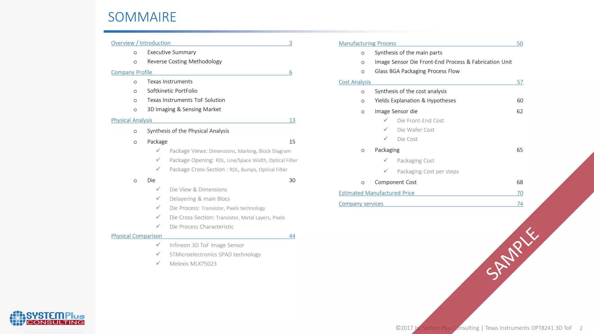 Texas Instruments’ Time of Flight Image Sensor 2017 teardown reverse costing report published by ...