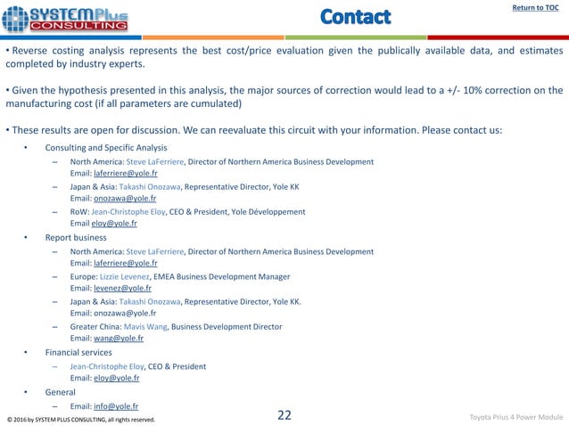 Toyota Prius 4 PCU Power Modules - teardown reverse costing report ...
