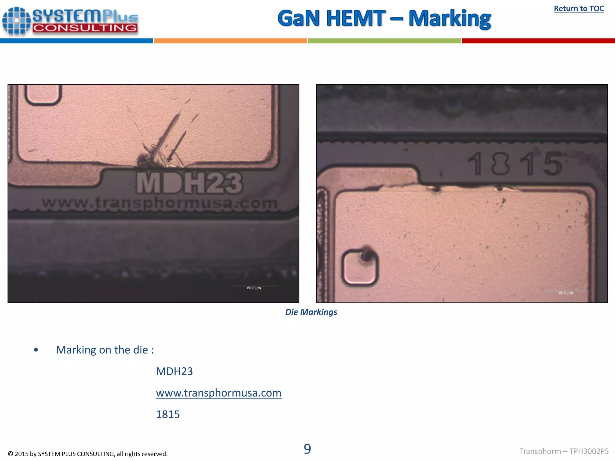Transphorm TPH3002PS 600V GaN on Silicon HEMT 2015 teardown reverse ...