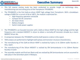 Transphorm TPH3002PS 600V GaN on Silicon HEMT 2015 teardown reverse ...