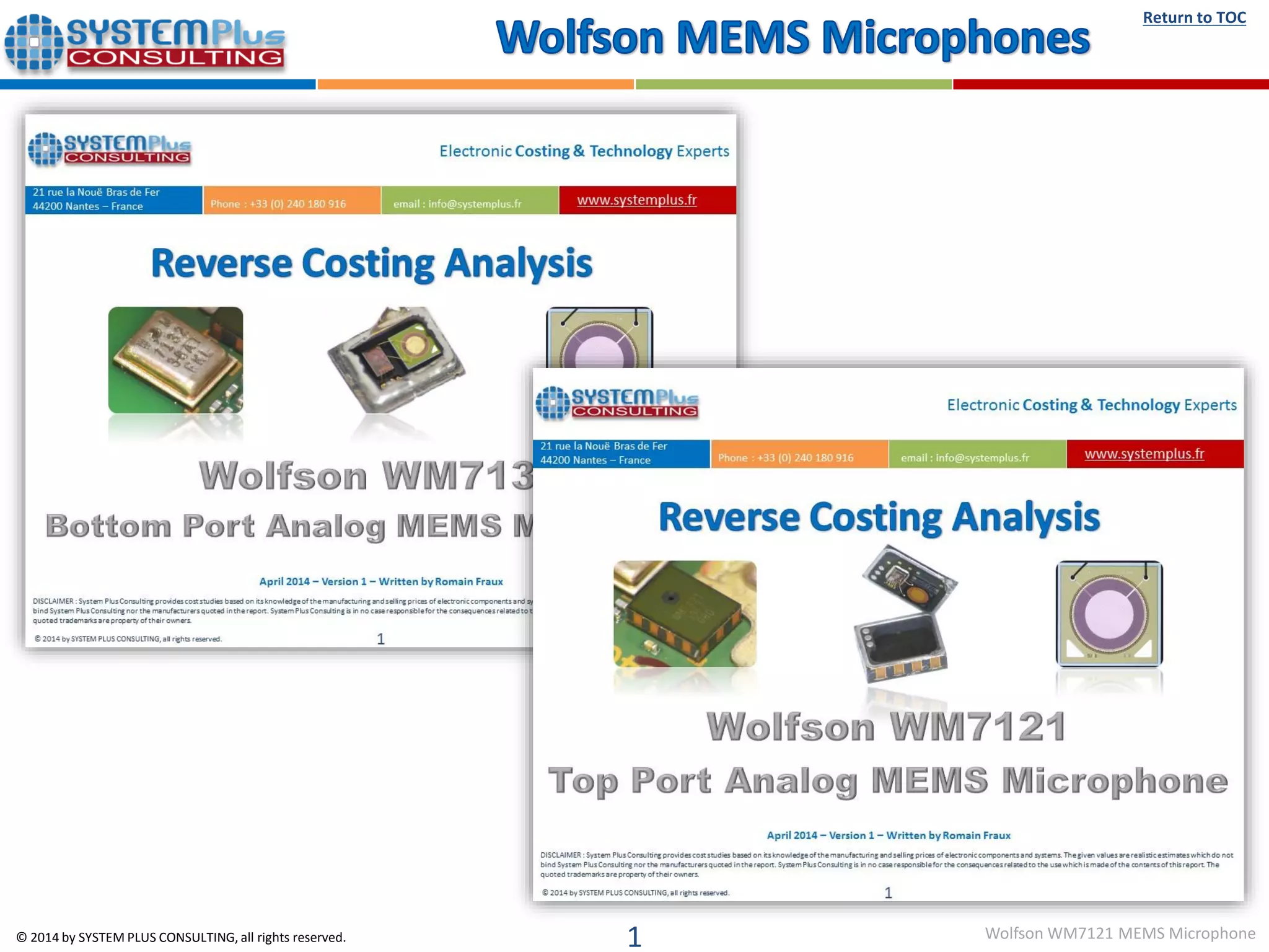 Wolfson WM7121 & WM7132 Top & Bottom Port MEMS Microphones teardown ...