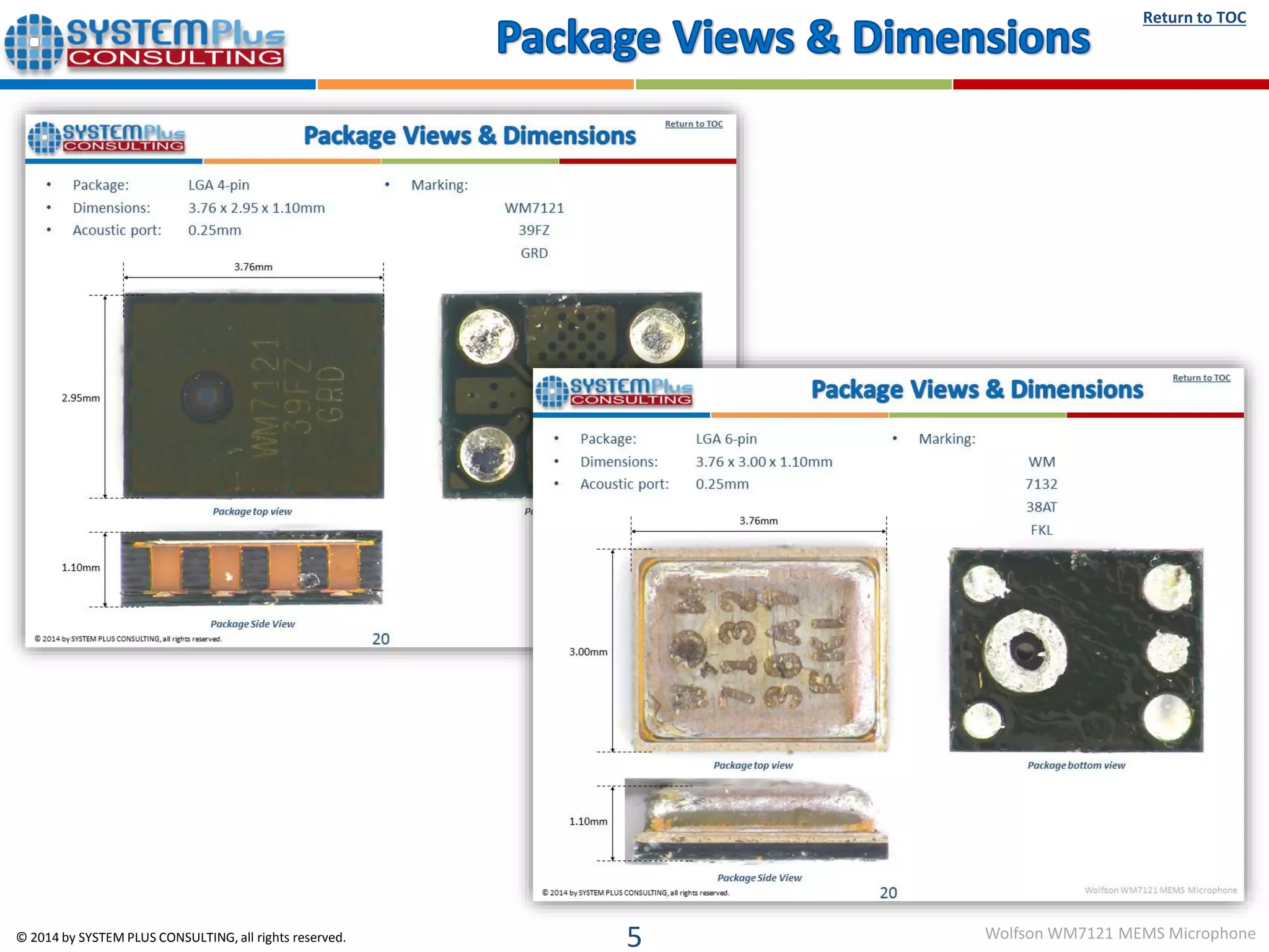 Wolfson WM7121 & WM7132 Top & Bottom Port MEMS Microphones teardown ...