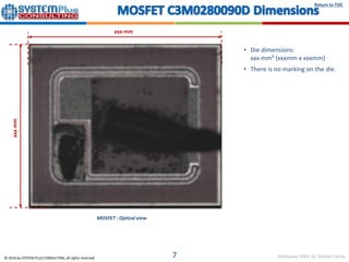 Wolfspeed C3M™ Platform SiC 900V MOSFET - teardown reverse costing ...