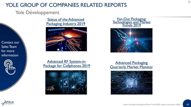 System-in-Package Technology and Market Trends 2020 report by Yole ...