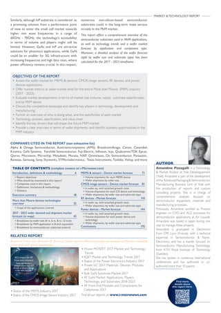 Wafer starts for More than Moore applications 2018 Report by Yole ...