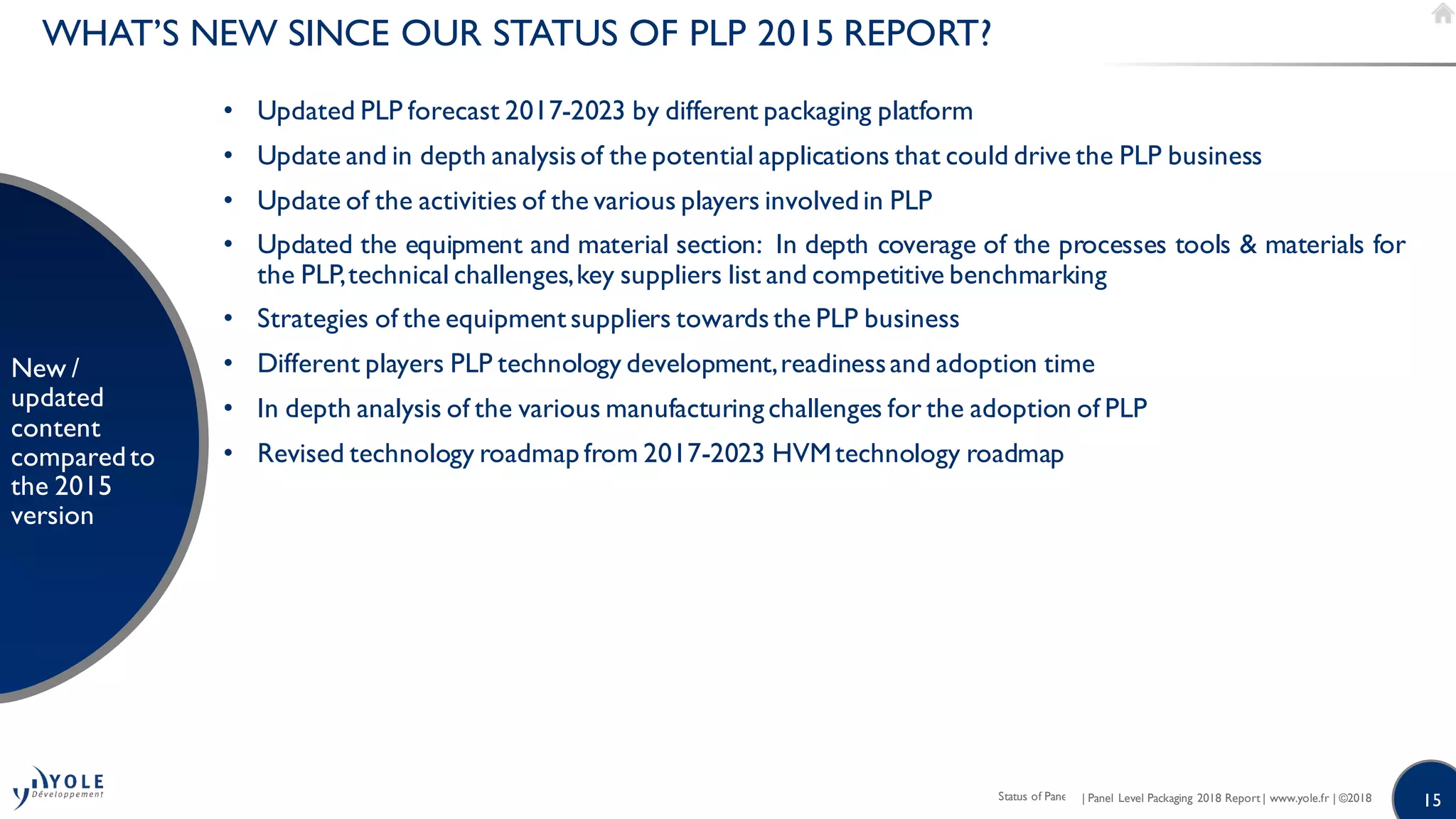 Status of Panel Level Packaging 2018 Report by Yole Developpement | PDF