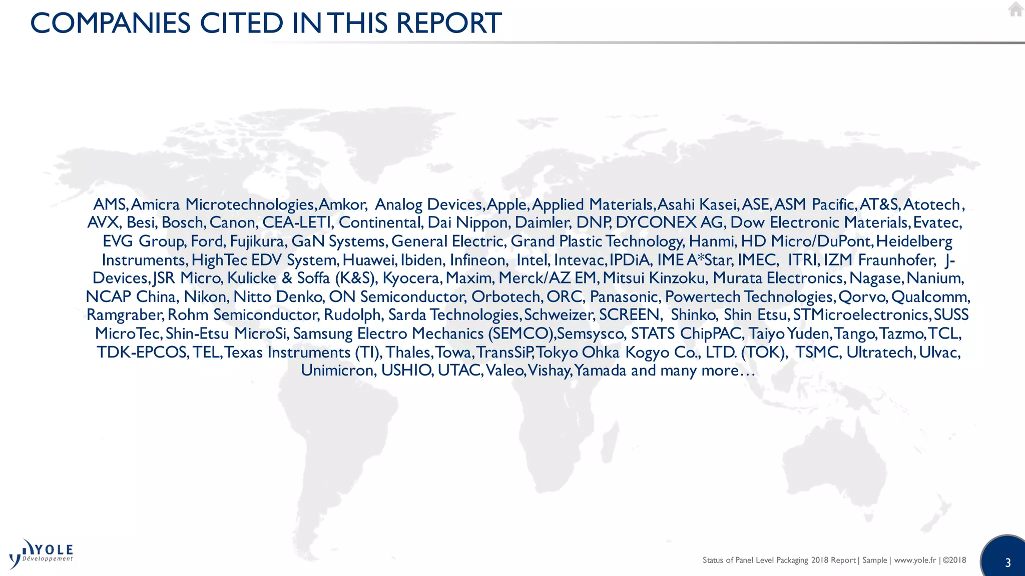 Status of Panel Level Packaging 2018 Report by Yole Developpement | PDF