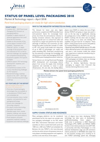 Status of Panel Level Packaging 2018 Report by Yole Developpement | PDF