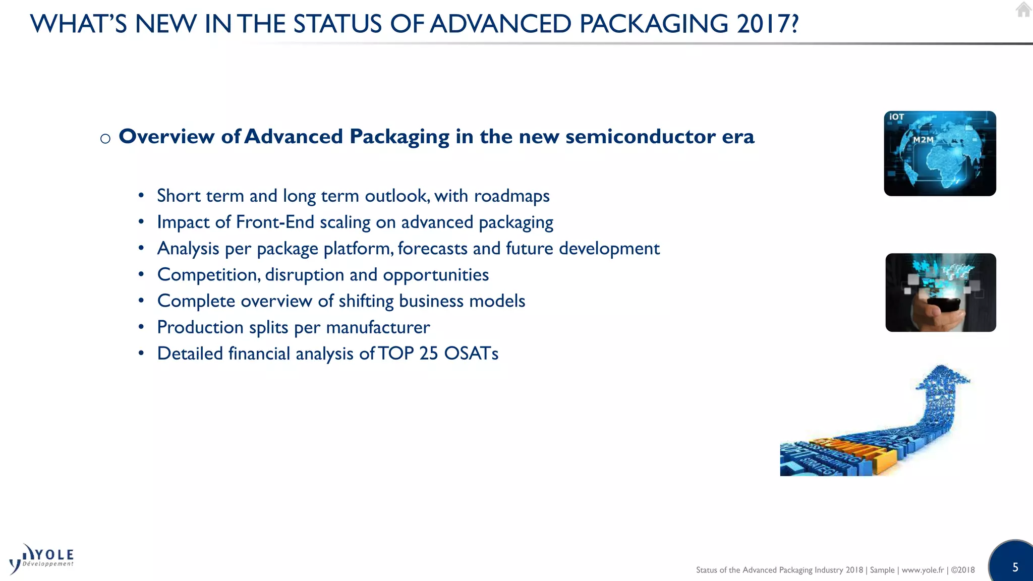 Status of the Advanced Packaging Industry 2018 Report by Yole ...