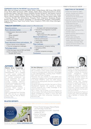 Status of the Power Electronics Industry 2017 Report by Yole ...