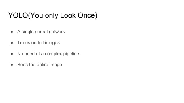 Yolo | PPTX | Artificial Intelligence | Technology & Computing