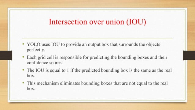 YOLO Algorithm for Object detection.pptx | Artificial Intelligence ...