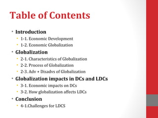 Economic Development & Globalization | PPT