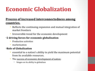 Economic Development & Globalization | PPT