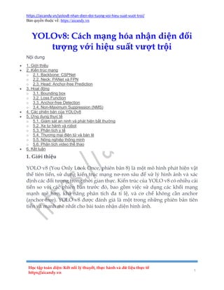 YOLOv8 - Cách mạng hóa nhận diện đối tượng với hiệu suất vượt trội.pdf