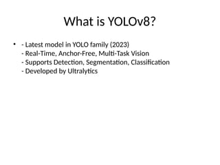 Overview, Architecture, and Training of YOLOv8pptx | PPT