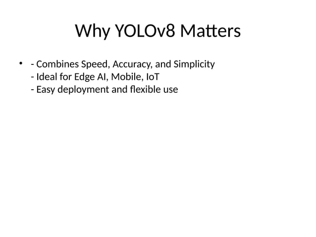 Overview, Architecture, and Training of YOLOv8pptx | PPT