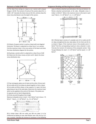 Assignment shear and bending | PDF