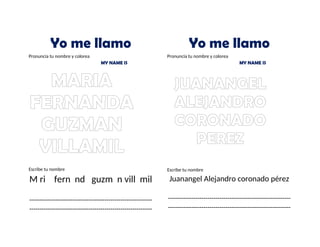 Yo me llamo imprimir, guias para imprimir | DOCX