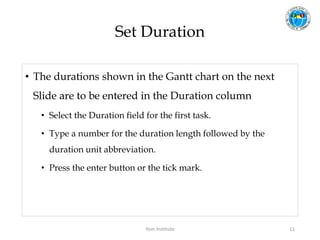 Yom Institute Presentations lecture notes of project management | PPT