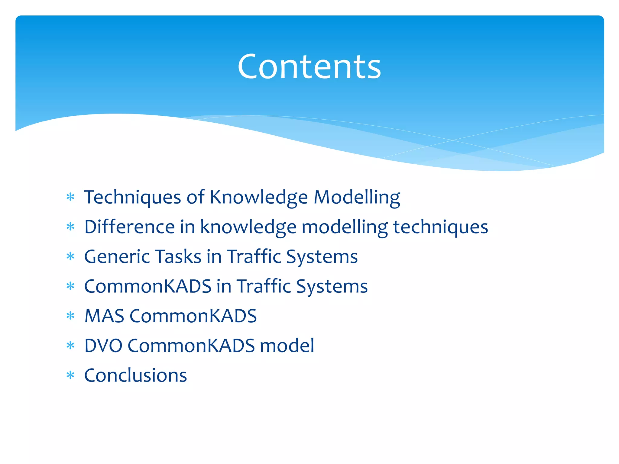 Knowledge Modeling in Various applications in Traffic Systems | PPT