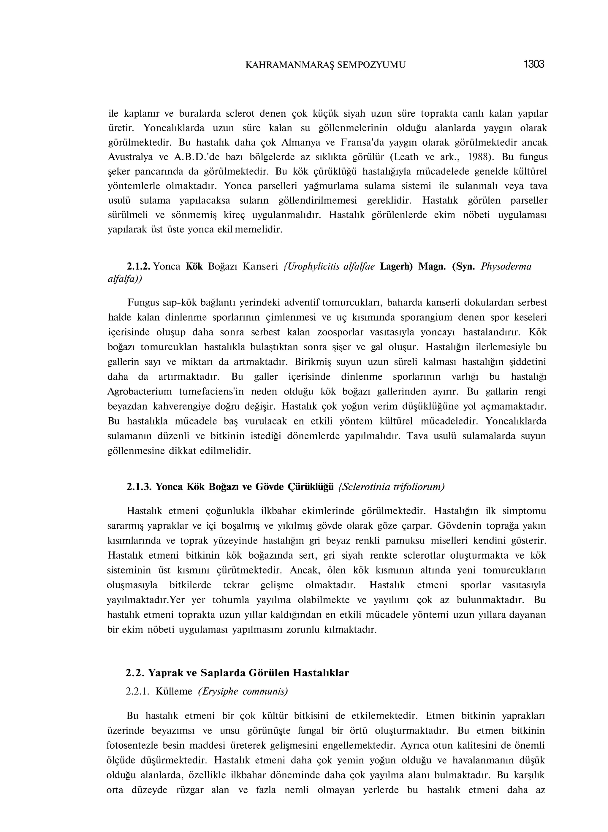 Yonca hastalıkları | PDF