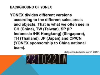 Yonex | PPTX