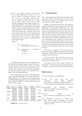 Tiny Linux Kernel Project: Section Garbage Collection Patchset | PDF