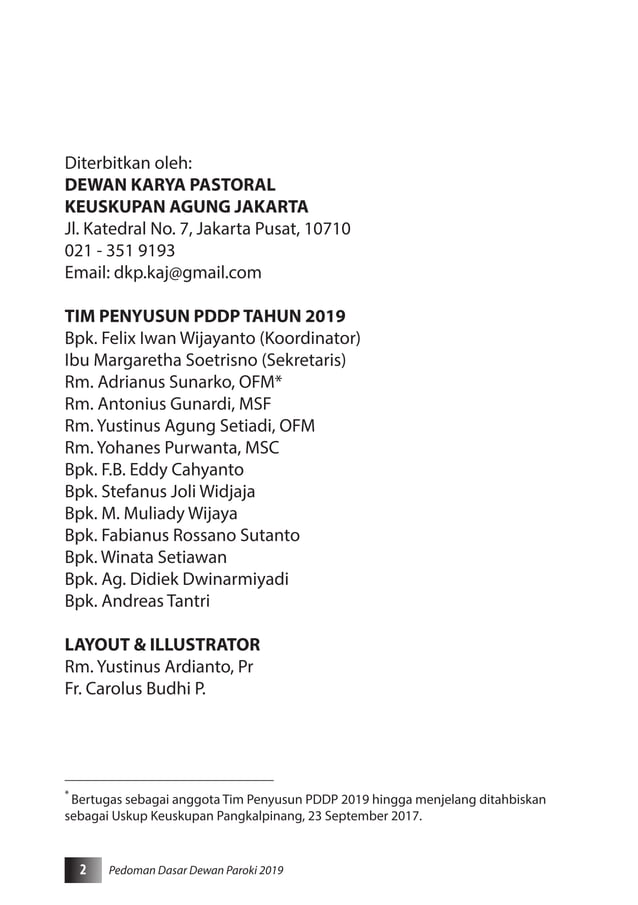 Yongky Susanto. Pedoman Dasar Dewan Paroki Keuskupan Agung Jakarta 2019.pdf