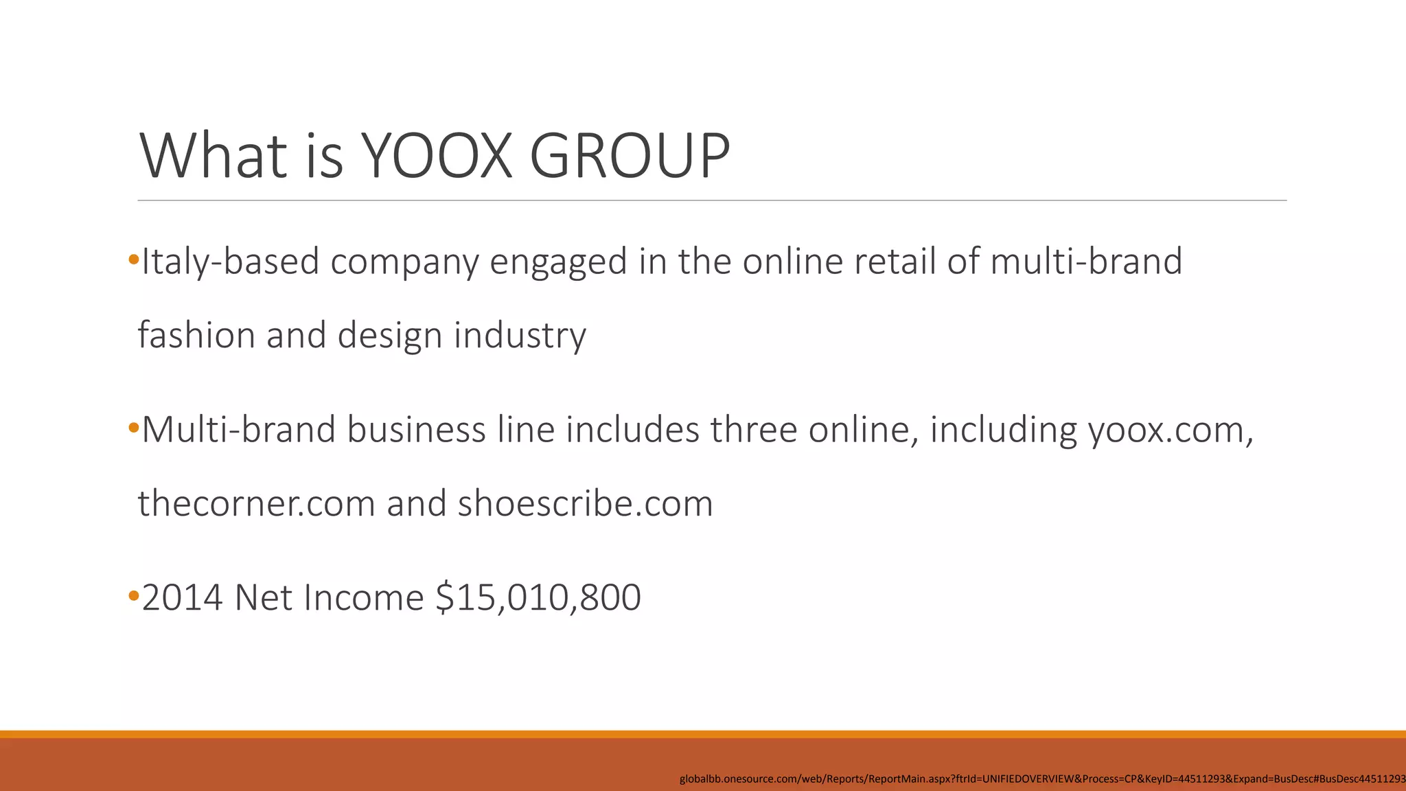 Yoox group | PPTX