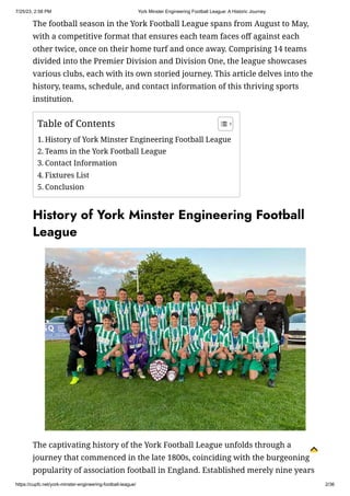 York Minster Engineering Football League_ A Historic Journey.pdf ...