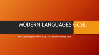 York pgce modern languages gcse | PPTX | Educational Assessment | Education
