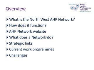 Supporting AHP's to Deliver Excellent Care - Sue Louth | PPTX
