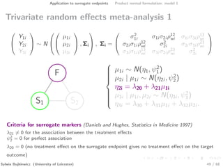 Bayesian multivariate meta-analysis for modelling surrogate endpoints in HTA | PPT