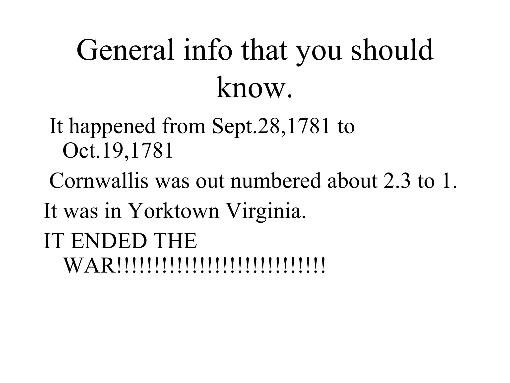 Battle of Yorktown | PPT