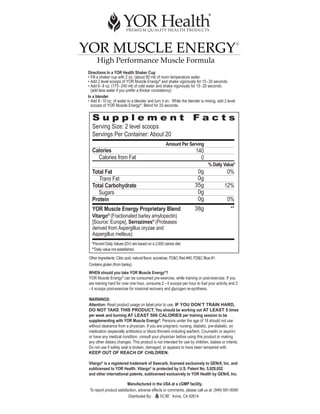 Yor muscle energy_facts | PDF