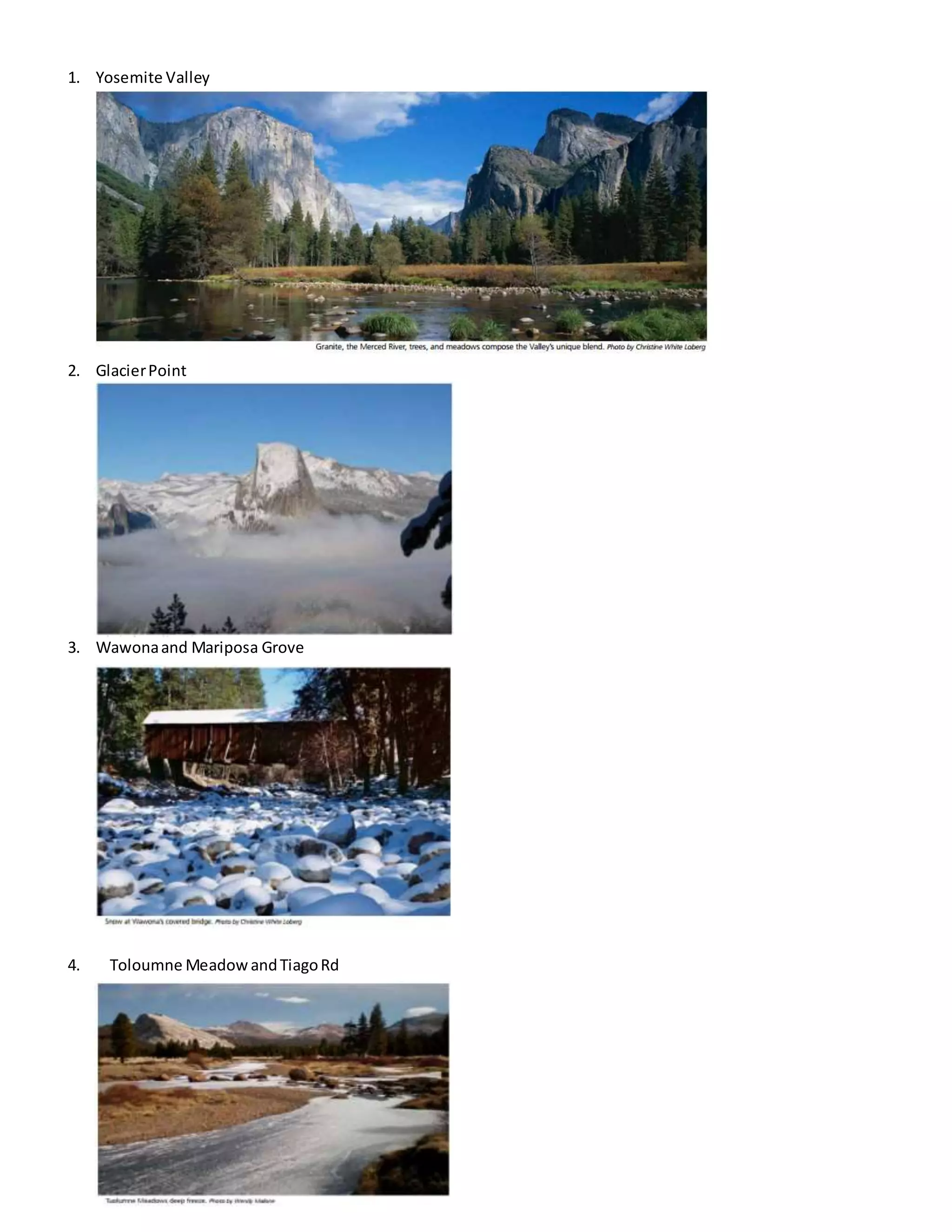 Yosemite national park | DOCX