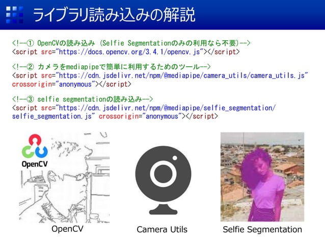 AI x OpenCV x WebAR: Selfie Segmentationを使ってみよう | PPT