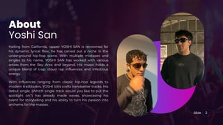 Yoshi San – The Rising Hip Hop Star Redefining Music | PDF