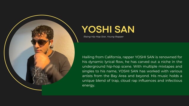 Yoshi San: Top Upcoming Hip Hop Artists 2024 Performer | PPT