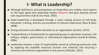 leadreship, theories and principles an introduction | PPTX