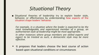 leadreship, theories and principles an introduction | PPTX