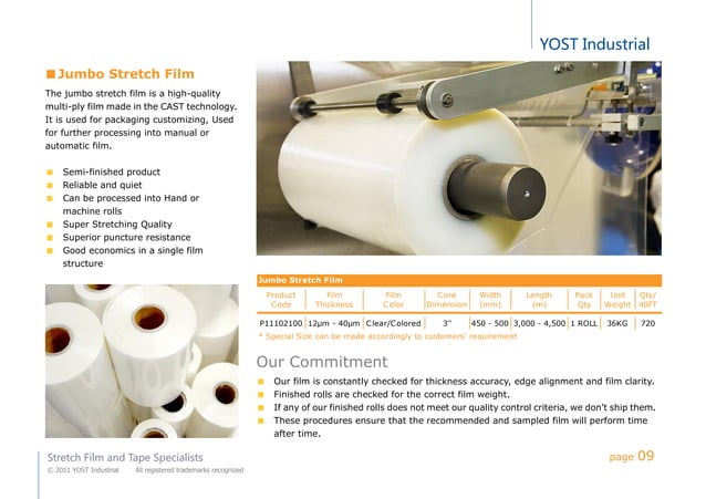 Yost catalog stretch film | PDF | Manufacturing Industry | Industries