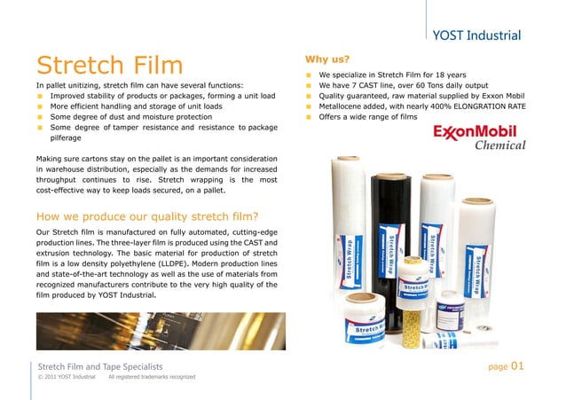 Yost catalog stretch film | PDF | Manufacturing Industry | Industries