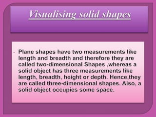 Visualising solid shapes | PPSX